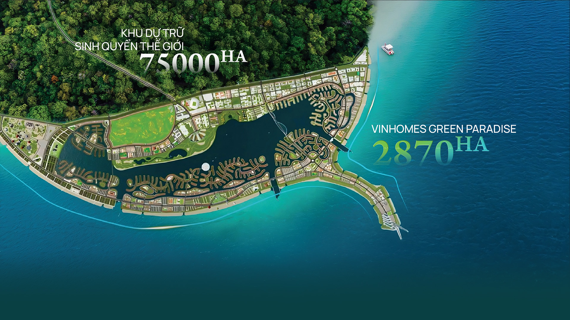Phối cảnh thiết kế các trục đường và cảnh quan tại Vinhomes Green Paradise